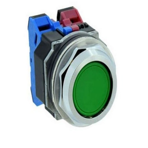 IDEC ABD102NUG Push Button - Round Flush, Green