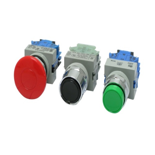 IDEC ABFW420-G Push Button - Mushroom, Green