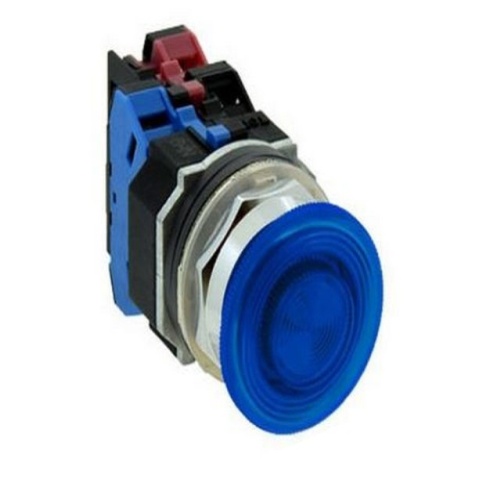IDEC ALD3QH220DNUS Push Button - Mushroom, Blue, 30 mm