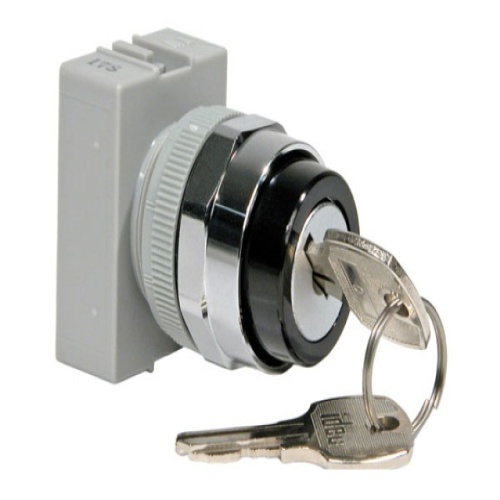 IDEC ASW3K40-RLC Non-Illuminated Selector - Key, Plastic Round Bezel, 3 ...