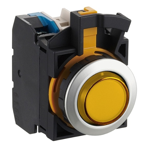 IDEC CW4L-M2E20Q2Y Illuminated Pushbutton 22mm 2no Y, Yellow