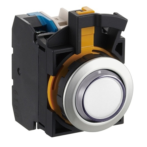 IDEC CW4L-M2E20Q4PW Illuminated Pushbutton 22mm 2no, White