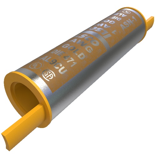 Ilsco ASN-1 Compression Splices - Aluminum, 1 AWG, Stranded, 35 kV, Silver