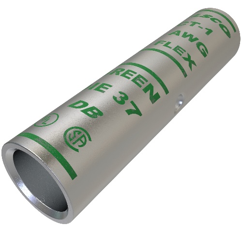 Ilsco CT-1 Compression Splices - Copper, 1 AWG, Stranded, 35 kV, Silver