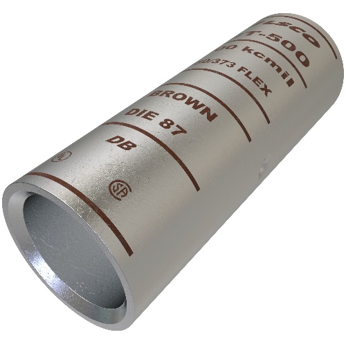 Ilsco CT-500 Compression Splices - Copper, 500 MCM, Stranded, 35 kV, Silver