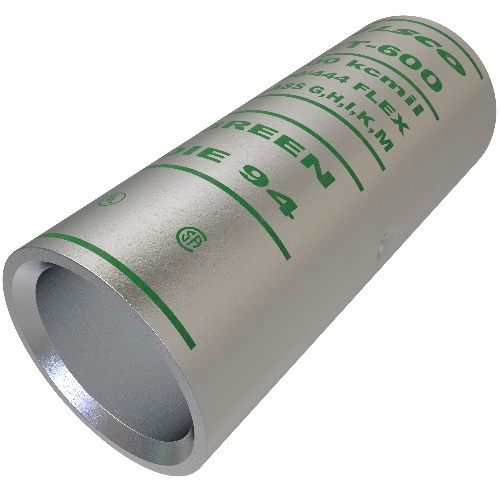 Ilsco CT-600 Compression Splices - Copper, 600 MCM, Flex, 35 kV, Silver