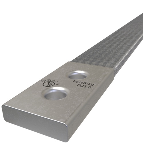 Ilsco FX-B2F24 Braid Connector - Copper, Braid, 3/8", 600 Amp, 464 kcmil