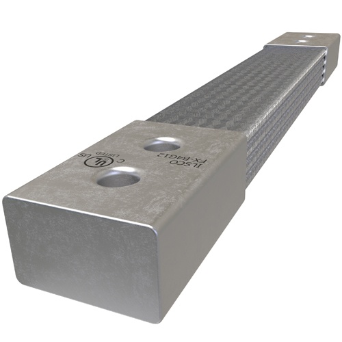 Ilsco FX-B4G12 Braid Connector - Copper, Braid, 3/8", 1200 Amp, 1200 kcmil