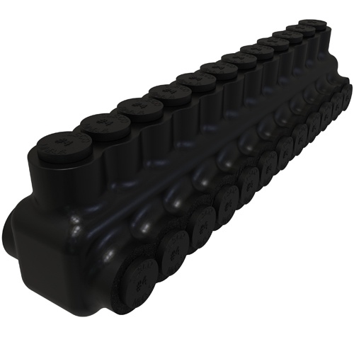 Ilsco PBTD-12-4 Multi-Tap Connector - Aluminum, 4-14 AWG, Solid, 600 V ...