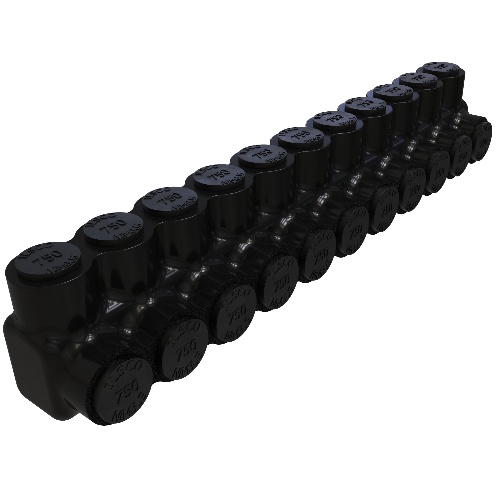 Ilsco PBTS-11-750 Multi-Tap Connector - Aluminum, 750-250 MCM, Stranded ...