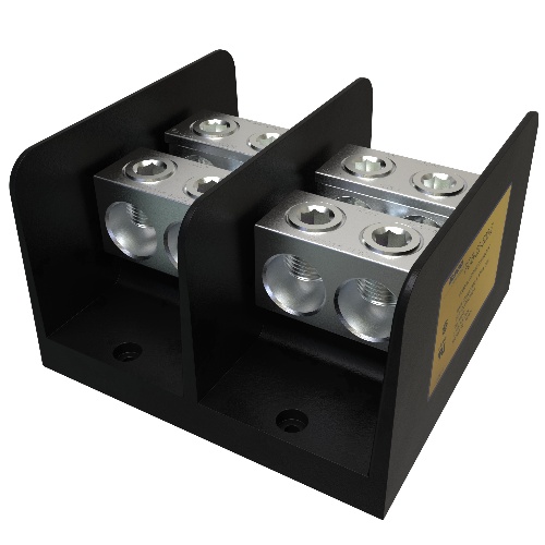 Ilsco PDB-22-500-2 Power Distribution Block - Aluminum, 500-4 AWG, Solid, 600 V, 1/4", 760 Amp ...