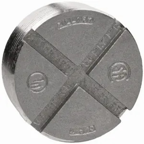 Killark PLUG8 Hazardous Location Recessed Plug - 3", Steel, Zinc Plated