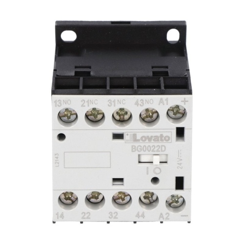 Lovato 11BG0022D110 Control Relay, DC Coil, 110 VDC, 2 NO + 2 NC, Four Pole