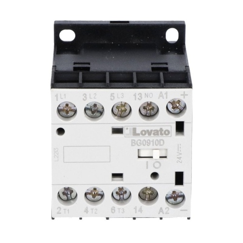 Lovato 11BG0910D110 IEC Contactor, DC Coil, 110 VDC, 20 Amp, 1 NO ...