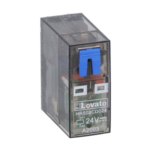 Lovato HR502CD024 - Miniature Relay, 8 Amp, 24 VDC, 2 C/O