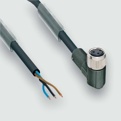 Lutze 474100 - Female M8 angled with PUR cable, open end