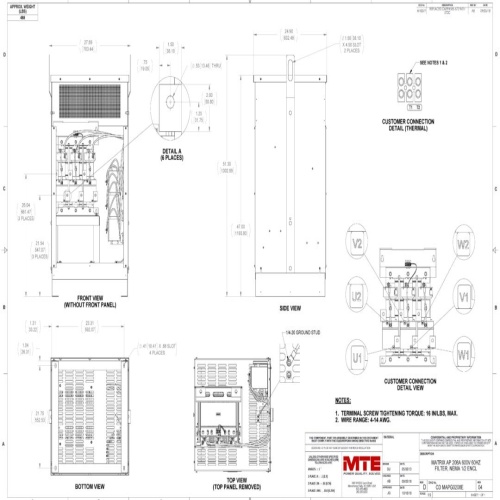 MTE MAPG0208E Matrix® AP - 208 Amp, 600 VAC, NEMA 1, 60 Hz, 5% Impedance