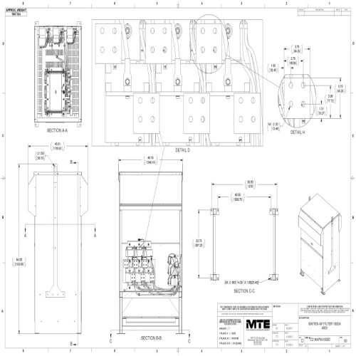 MTE MAPW1000D Matrix® AP - 1000 Amp, 480 VAC, NEMA 3R, 60 Hz