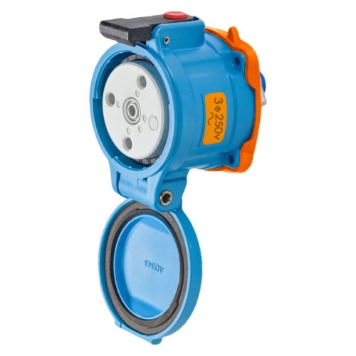 Meltric 31-14173-K07 Standard Duty DR30 Receptacle 250 VAC 30A Blue Poly