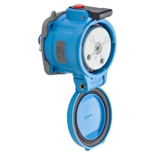 Meltric 31-34245-K04 Standard Duty DR50 Receptacle 277 VAC 50A Blue Poly
