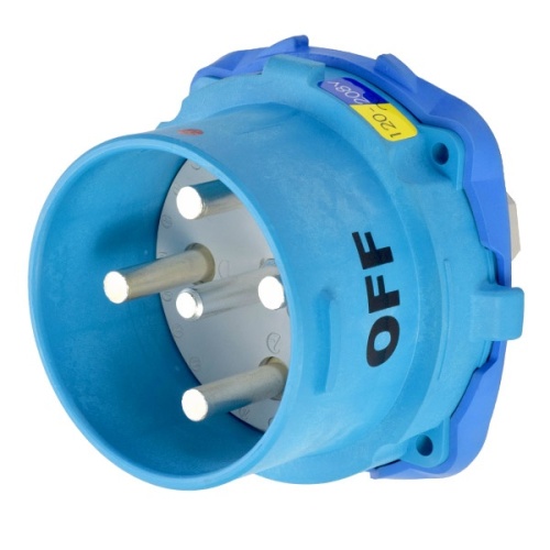 Meltric 31-98237-K16 Standard Duty DR150 Inlet 120/208 VAC 150A Blue Poly