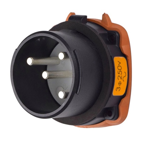 Meltric 35-38073-HAZ Hazardous Location DS30 Inlet 250 VAC 30A Black Poly