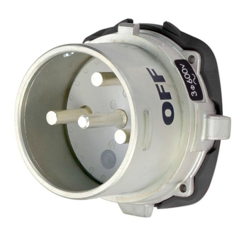 Meltric 37-98143 Switch-Rated DS100 Inlet 600 VAC 100A Metal Metal