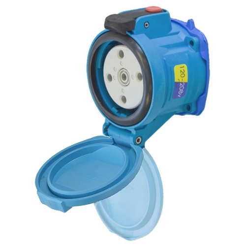 Meltric 63-34167-375 DSN30 Switch-Rated Receptacle 120/208 VAC 30A Blue ...