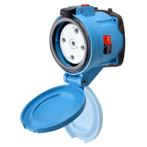 Meltric 63-84147 Switch-Rated Receptacle - 347/600 VAC, 100 Amp, Poly