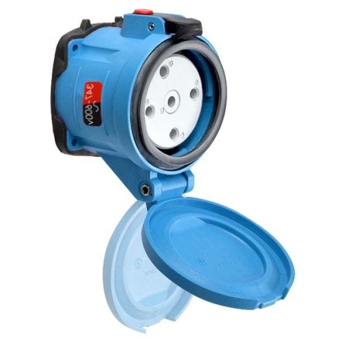 Meltric 63-84147 Switch-Rated Receptacle - 347/600 VAC, 100 Amp, Poly