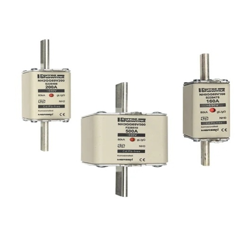 Mersen F228510 Fuse Link, Class gG, 690 VAC/250 VDC, 500 Amp