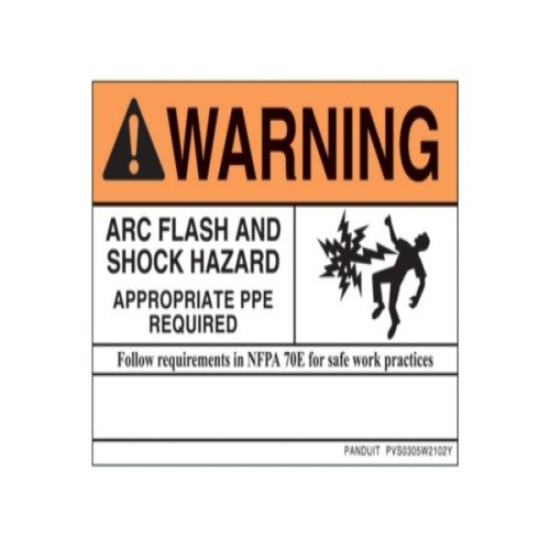 Panduit PVS0305W2102Y Pre-Printed Label