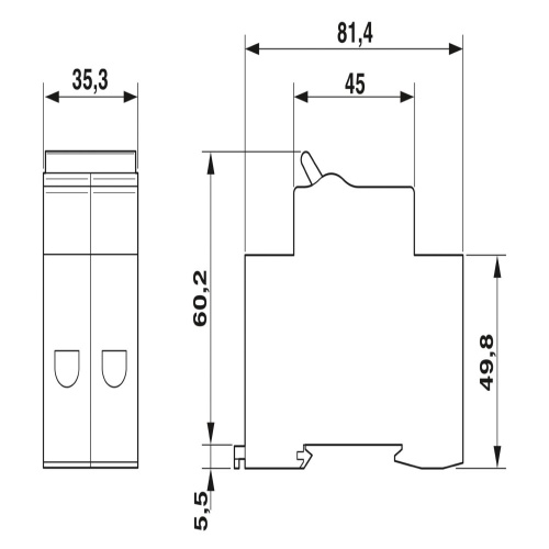 Phoenix Contact 1020008 Miniature Circuit Breaker TMC 72C 25A