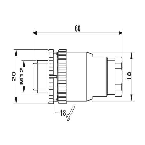 Phoenix Contact 1107268 Power connector SACC-M12MSS-3PECON-PG 9-M