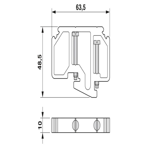 Phoenix Contact 1201659 End bracket E/AL-NS 32