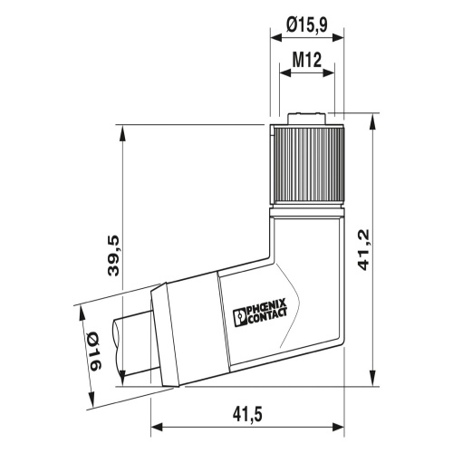Phoenix Contact 1408829 Power cable SAC-4P- 5,0-PUR/M12FRT