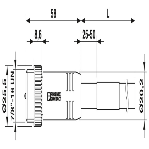 Phoenix Contact 1417146 Power cable SAC-4P-MINMS/ 2,0-U50