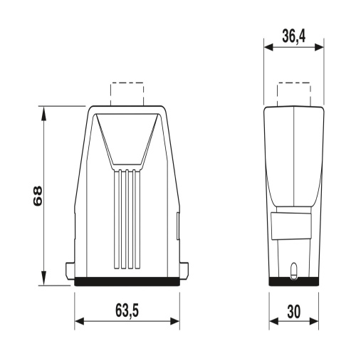 Phoenix Contact 1424353 Housing HC-STA-D15-HHFS-1TTP16-ELC-AL