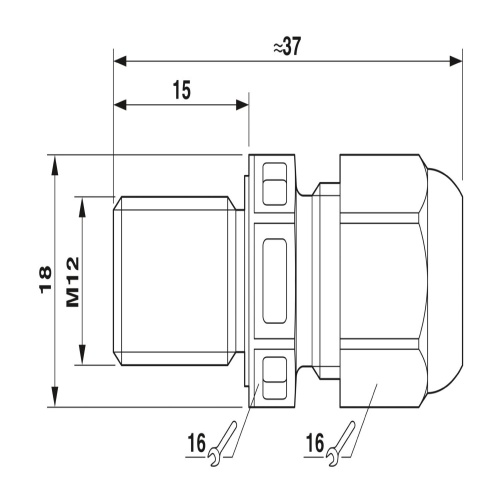 Phoenix Contact 1424513 Cable gland G-INS-M12-M68L-PEPDS-LG