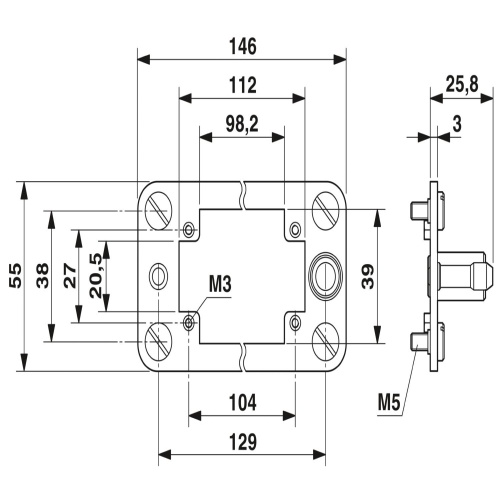 Phoenix Contact 1586141 Docking frame HC-B 24-ANDOCK