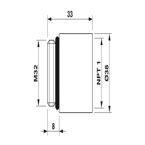 Phoenix Contact 1686863 Adapter HC-NPT-1/1-M32