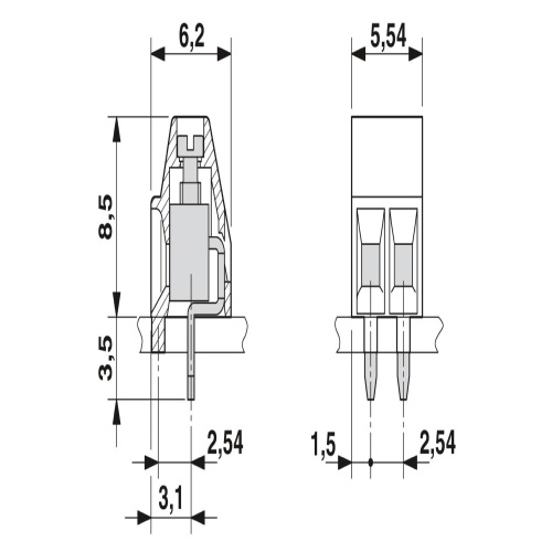 Phoenix Contact 1725656 PCB terminal block MPT 0,5/ 2-2,54