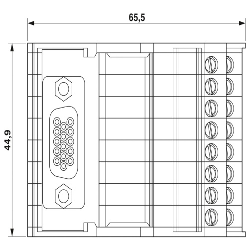 Phoenix Contact 2322401 Termination board VIP-2/SC/HD15SUB/F
