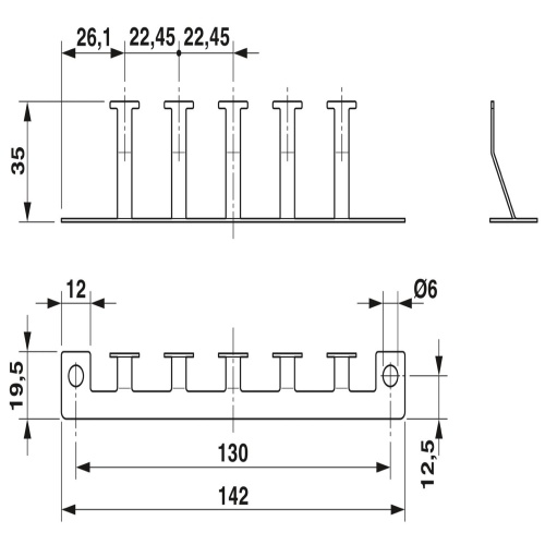 Phoenix Contact 3063510 EMC cable catch rail KEL-EMV 24-5