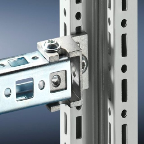 Rittal 4393000 Punched Rail - Carbon Steel