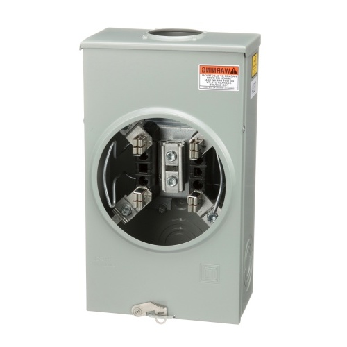 Schneider Electric 1007665 Meter Socket - 200 Amp, 600 VAC, 4 Jaws, NEMA 3R