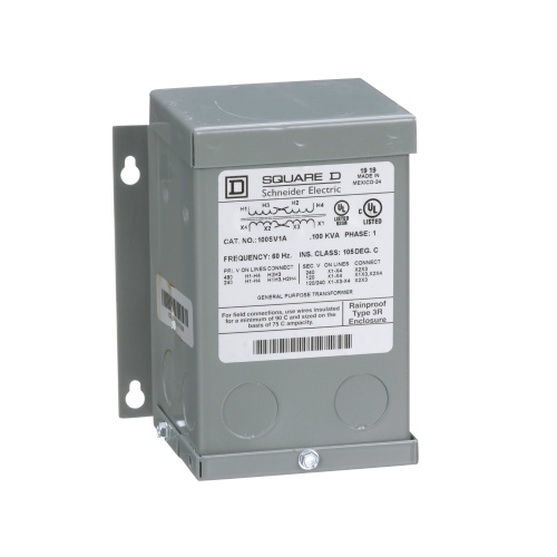 Schneider Electric 100SV1A Dry Type Transformer - Single Phase, 100 VA ...