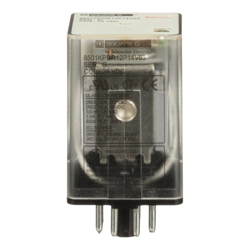 Schneider Electric 8501KPDR12P14V53 Plug in relay, Type KP, tubular, 1 ...