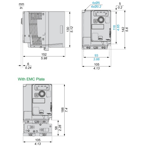 Schneider Electric ATV320U07S6C Altivar ATV320 Variable Speed Drives