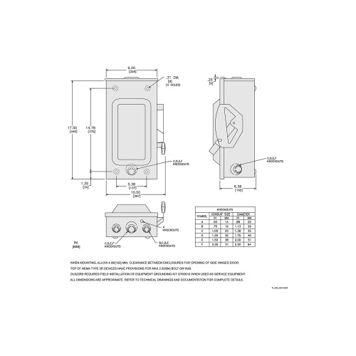 Schneider Electric D223NRB Safety switch, general duty, fusible, 100A ...